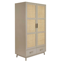 Isla 2 Door Wardrobe with Drawers - Taupe – DUSK