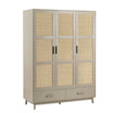 Isla 3 Door Wardrobe with Drawers - Taupe – DUSK