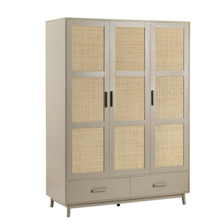 Isla 3 Door Wardrobe with Drawers - Taupe – DUSK