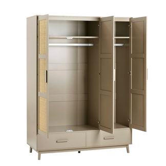 Isla 3 Door Wardrobe with Drawers - Taupe – DUSK