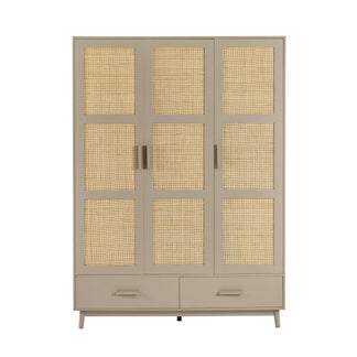 Isla 3 Door Wardrobe with Drawers - Taupe – DUSK