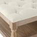 Knaresborough Button Back Coffee Table Pouffe - Chenille Ivory – DUSK