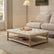 Knaresborough Button Back Coffee Table Pouffe - Cream Linen – DUSK