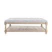 Knaresborough Button Back Coffee Table Pouffe - Light Grey – DUSK