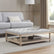 Knaresborough Button Back Coffee Table Pouffe - Light Grey – DUSK