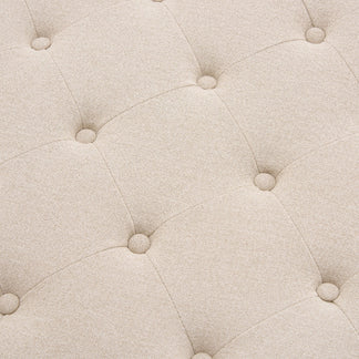 Knaresborough Button Back Coffee Table Pouffe - Oatmeal – DUSK