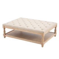 Knaresborough Button Back Coffee Table Pouffe - Oatmeal – DUSK