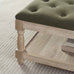Knaresborough Button Back Coffee Table Pouffe - Olive – DUSK