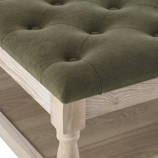 Knaresborough Button Back Coffee Table Pouffe - Olive – DUSK