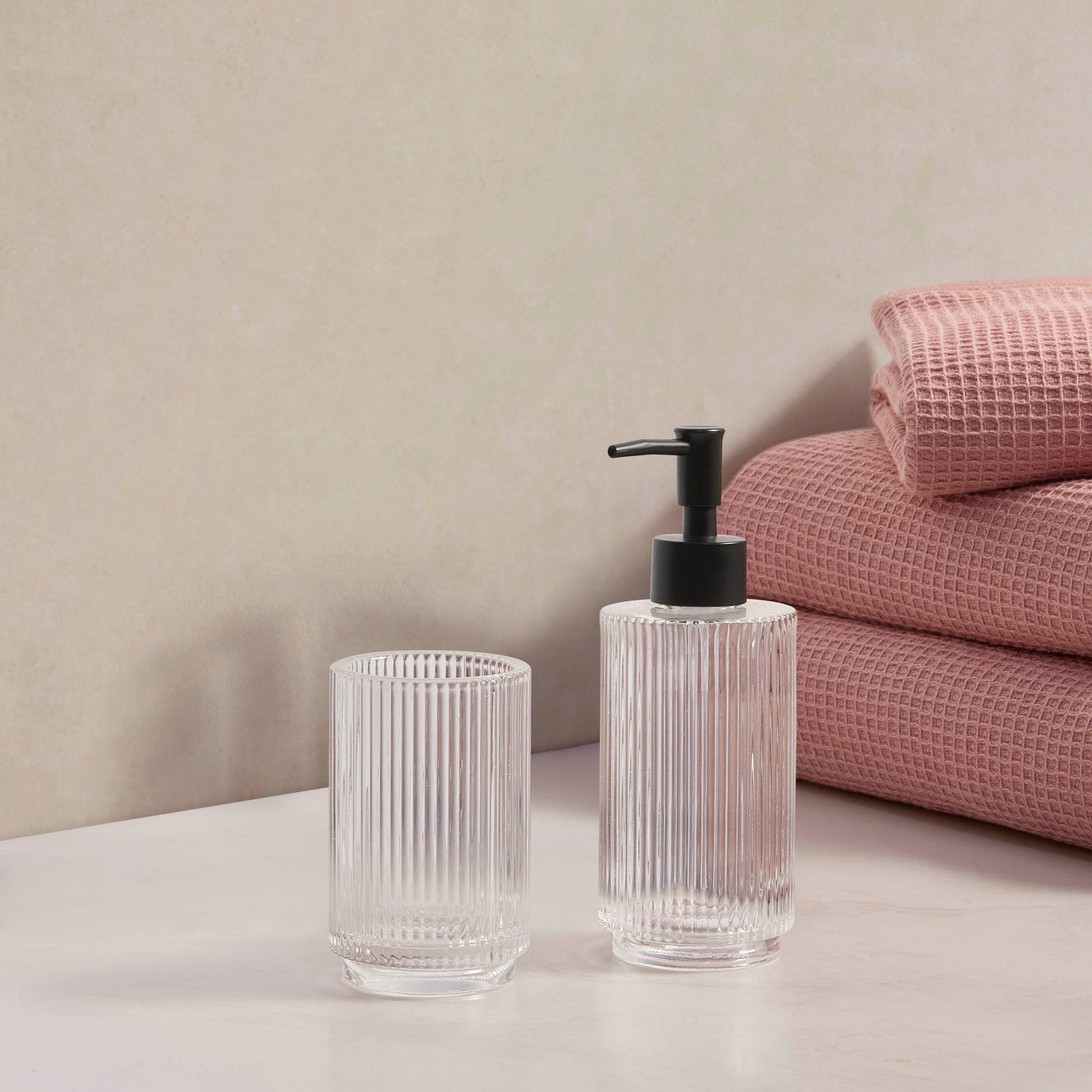 Lena Ribbed Glass Accessories Bundle - Set of 2 – DUSK
