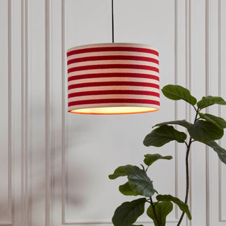 Lucia Striped Ceiling Shade - Red/White – DUSK