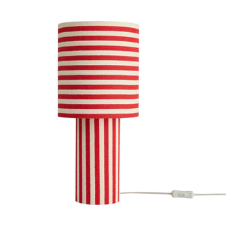 Lucia Striped Table Lamp - Red/White – DUSK