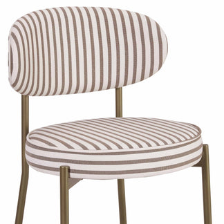 Mia Set of 2 Dining Chairs - Chocolate Stripe – DUSK