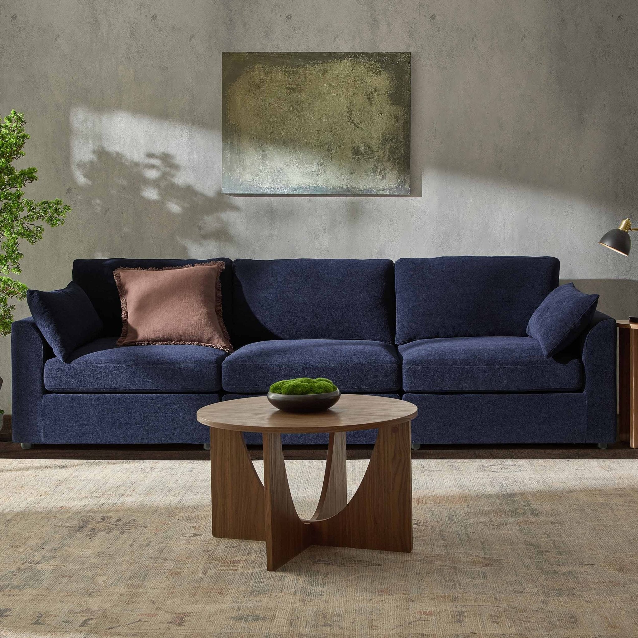 Miami 3 Seater Sofa - Chenille Navy – DUSK