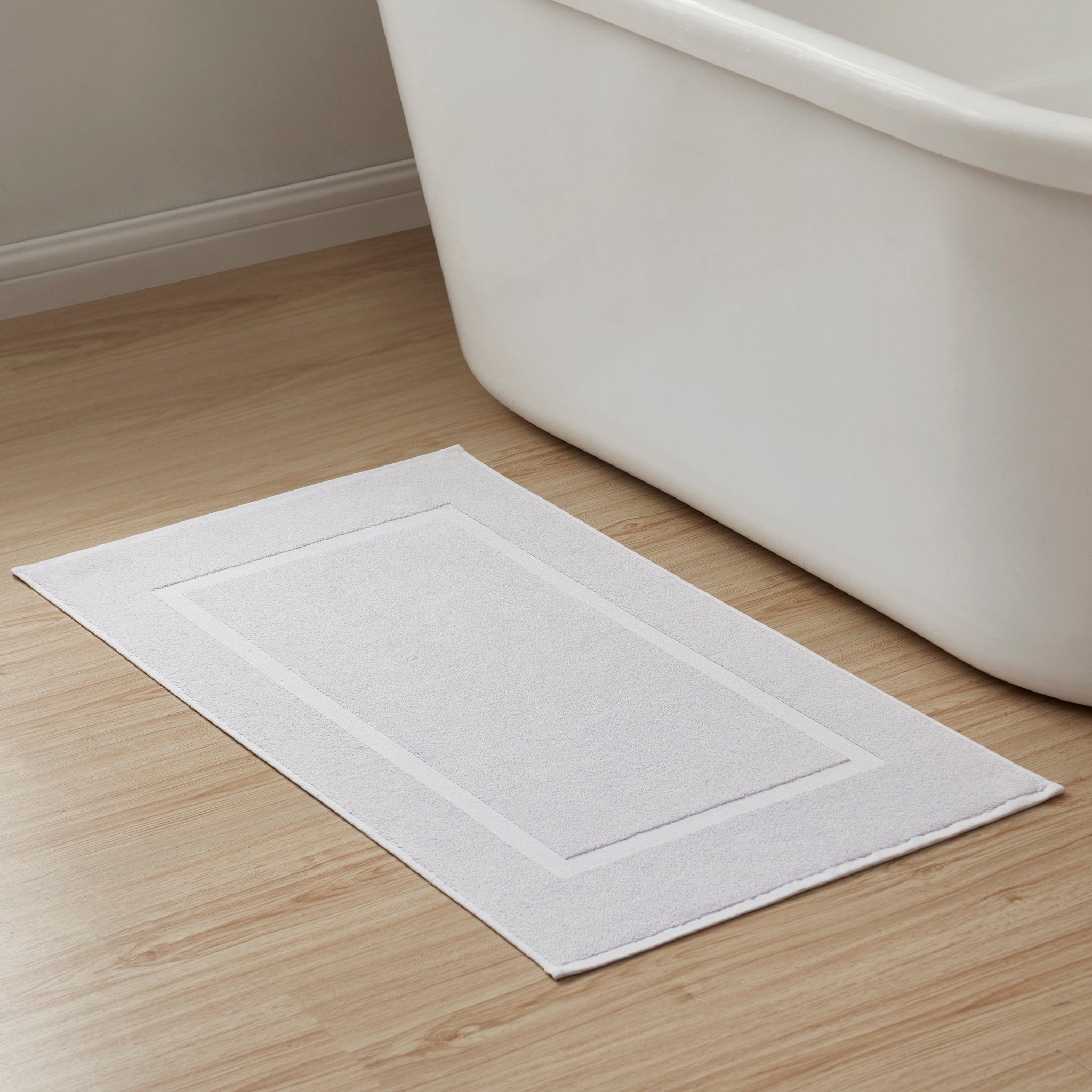 Milos Plain Picture Frame Bath Mat - Dove Grey – DUSK