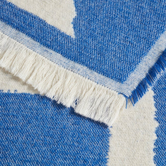 Motif Abstract Sofa Throw - Electric Blue – DUSK