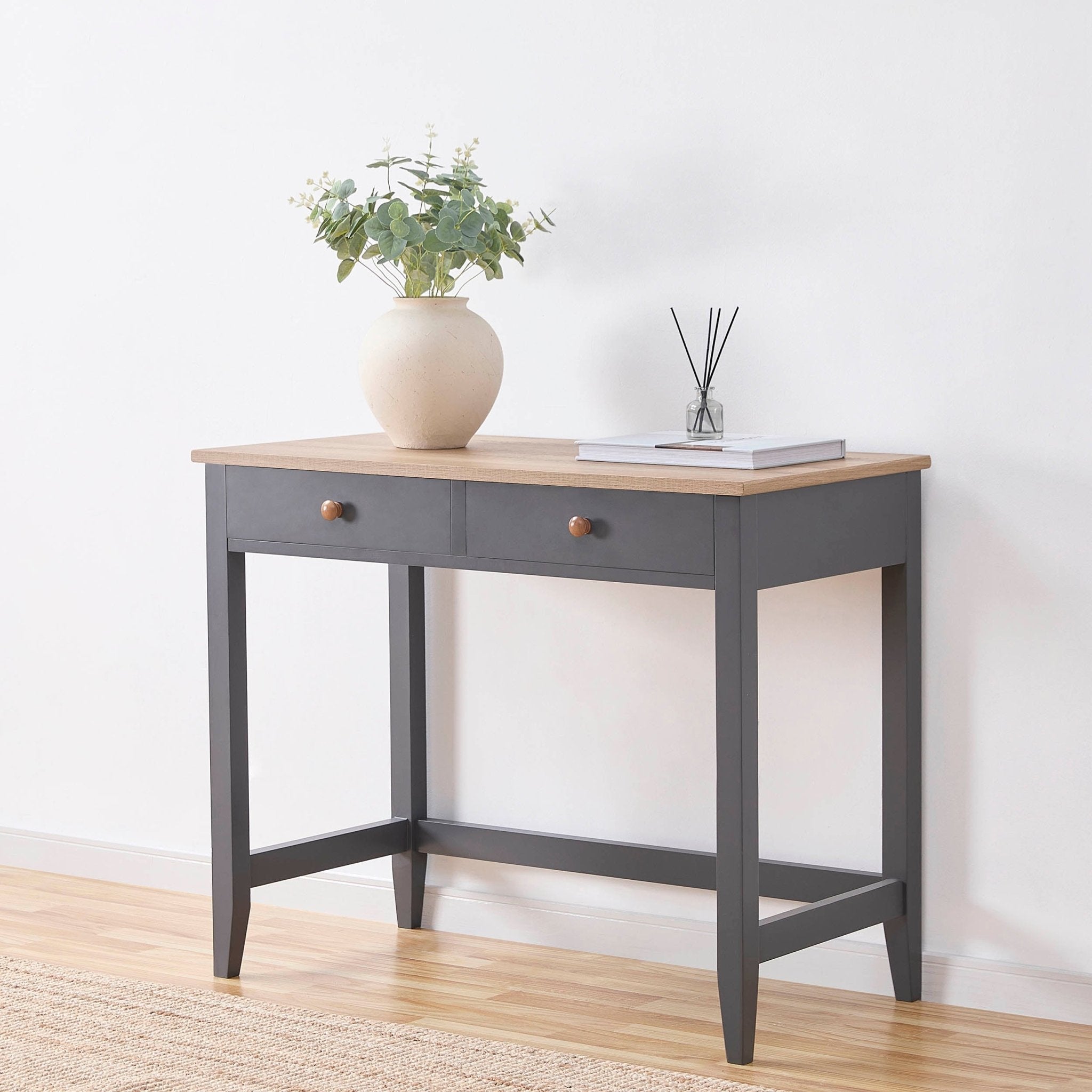 Nell Dressing Table Console - Charcoal – DUSK