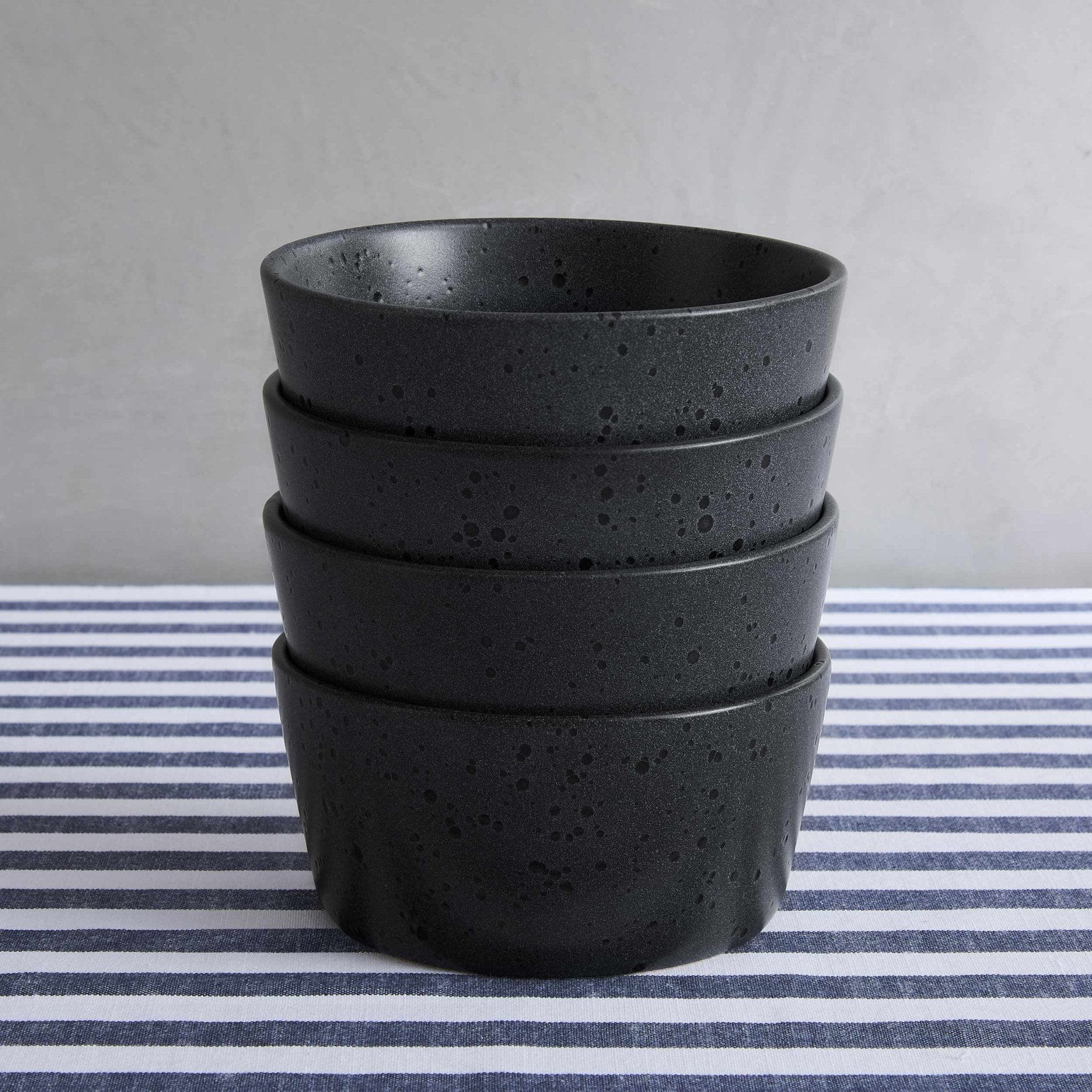 Nori Stoneware Set of 4 Cereal Bowls - Speckled Black – DUSK