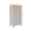 Nova 2 Door Wardrobe with Drawer - Taupe – DUSK