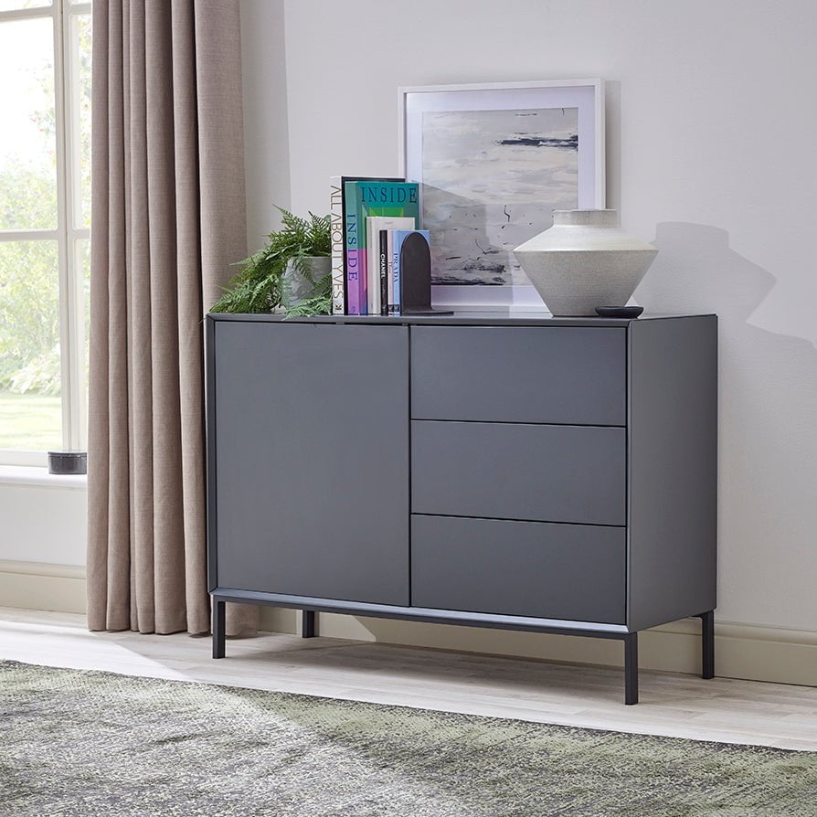 Nova Small Sideboard with Drawers - Charcoal – DUSK