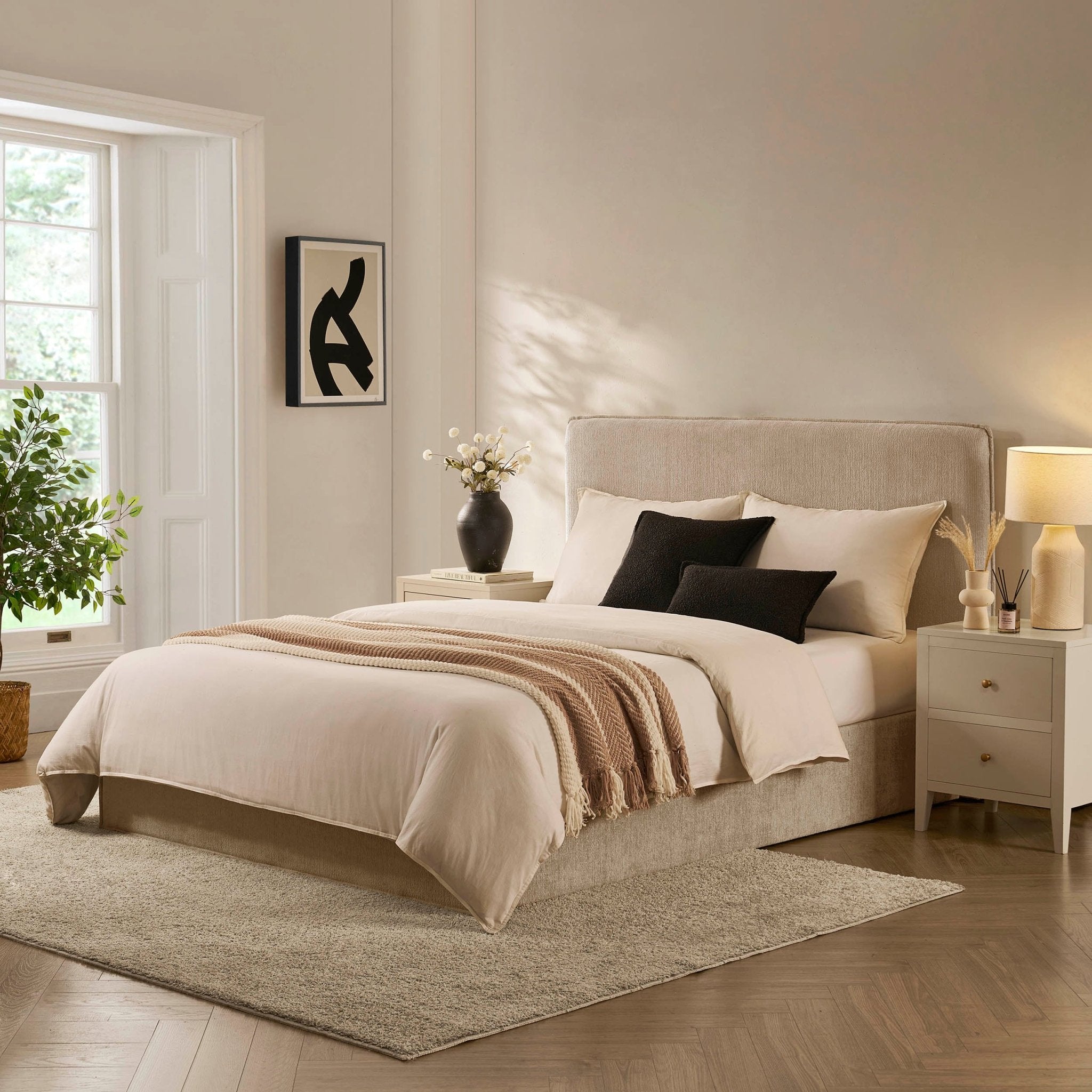 Oslo Ottoman Storage Bed - Textured Oatmeal – DUSK