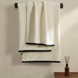 Palma Contrast Edge Towel Collection - Oatmeal – DUSK