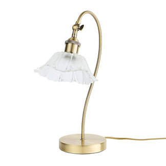Petal Glass Brass Table Lamp - Brass – DUSK