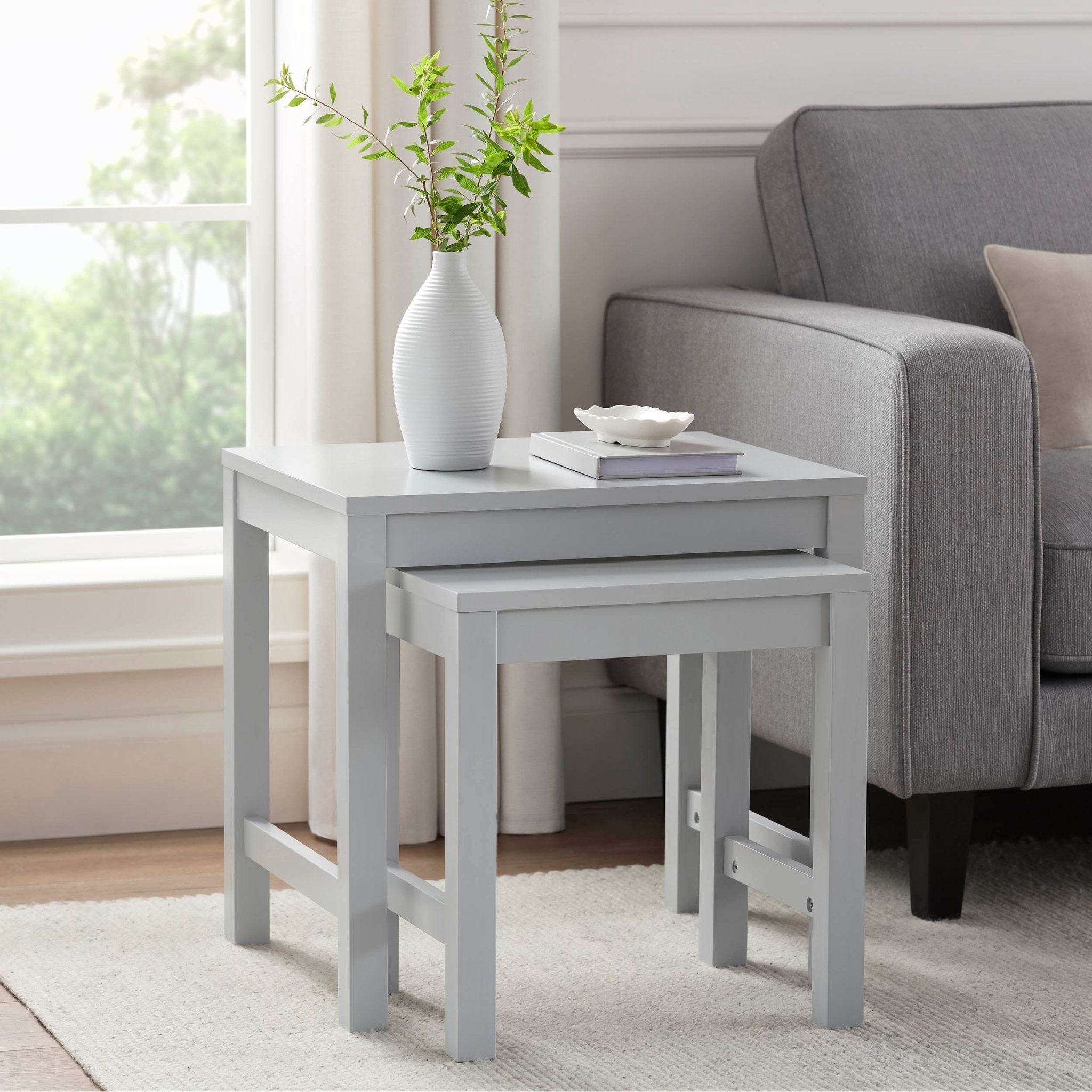Poppy Nesting Side Table - Grey – DUSK