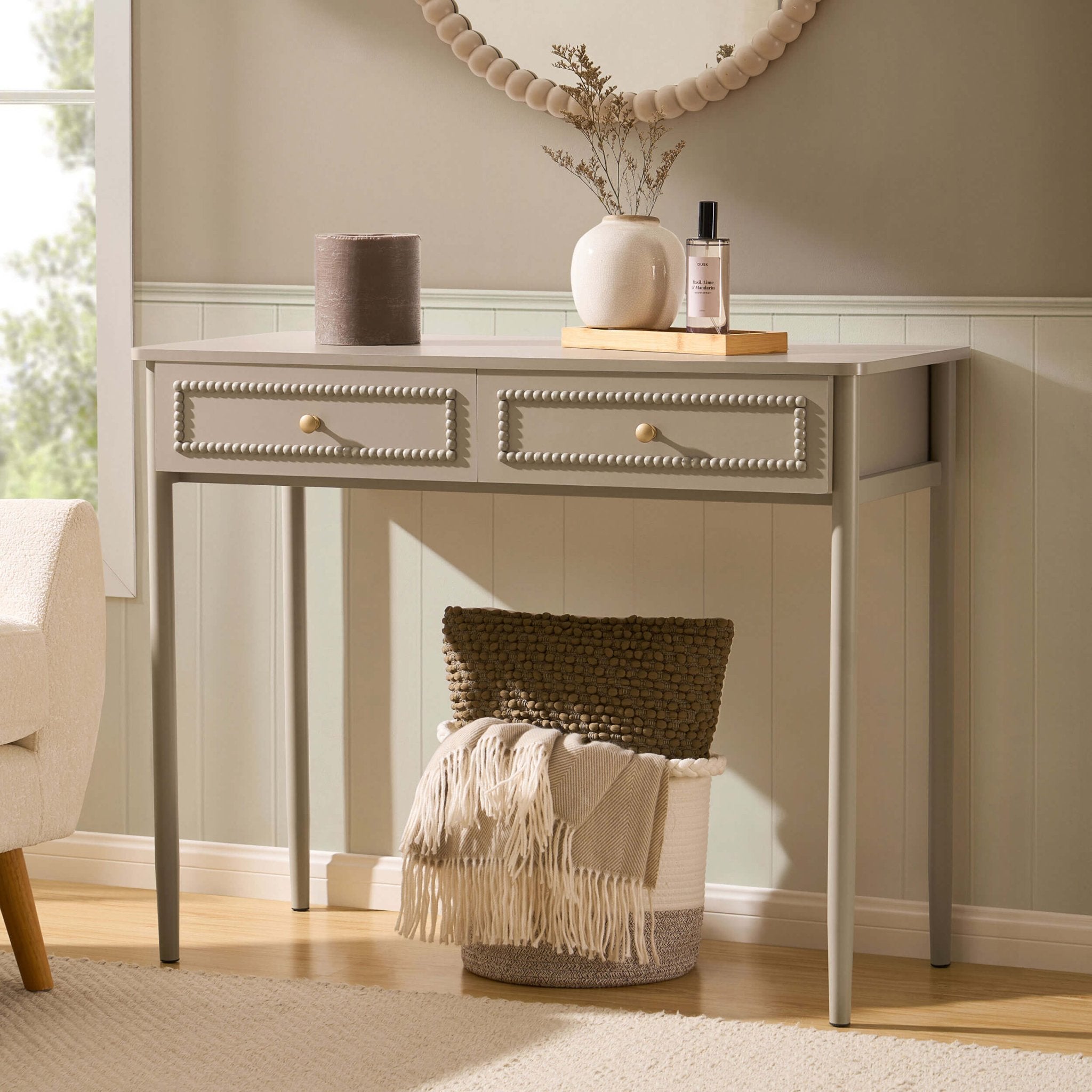 Posy Bobbin Dressing Table - Taupe – DUSK