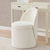 Primrose Boucle Dressing Table Storage Stool - Off White – DUSK
