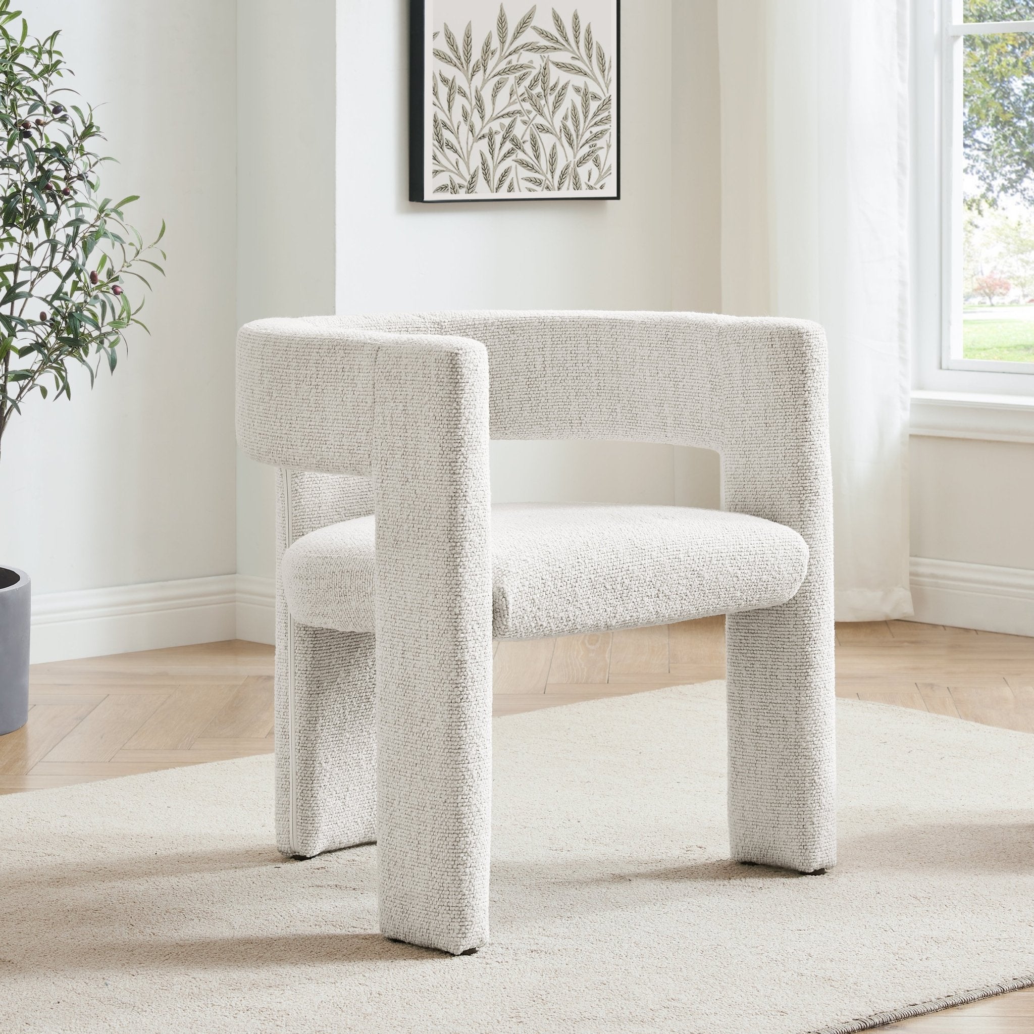 Quinn Chair - Ivory Boucle – DUSK