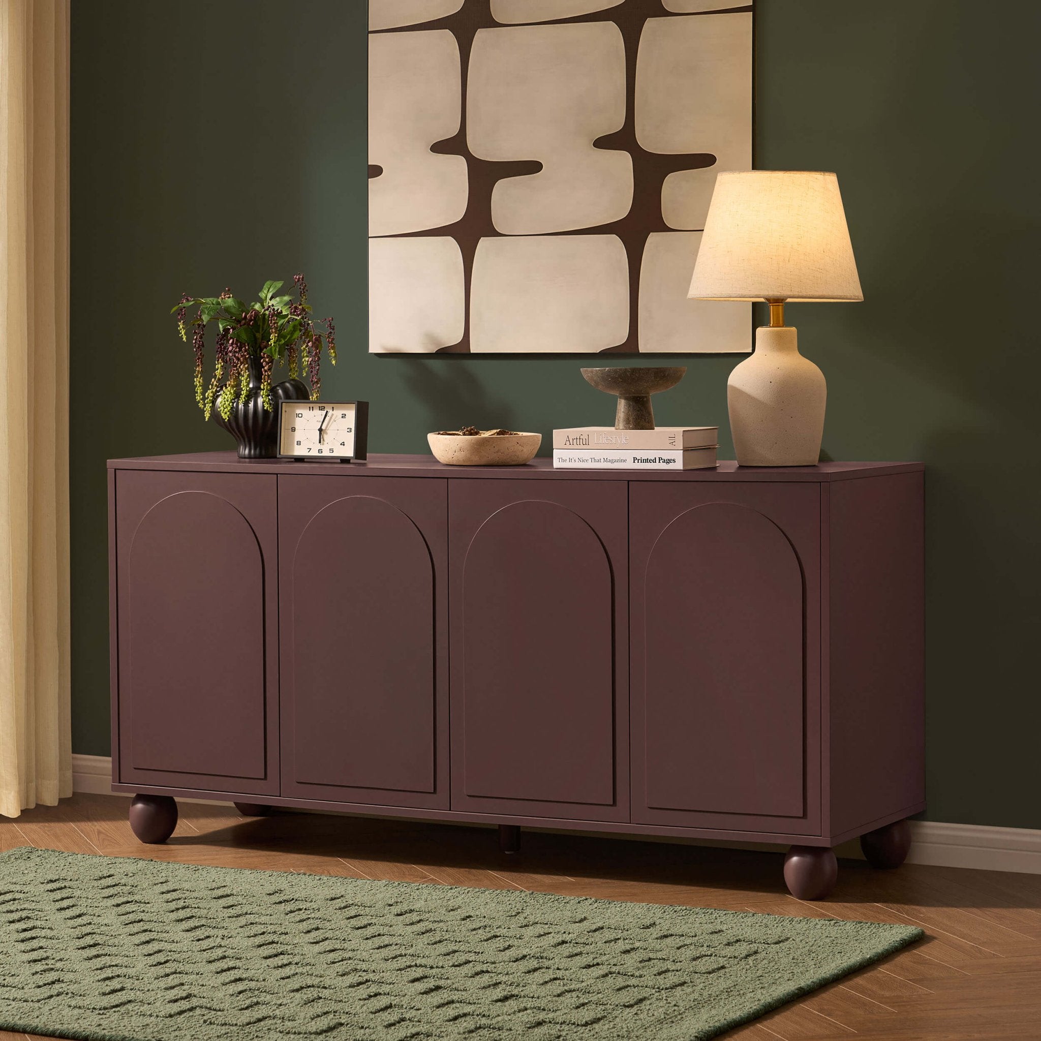 Rachel Arch Front 4 Door Sideboard - Mocha – DUSK