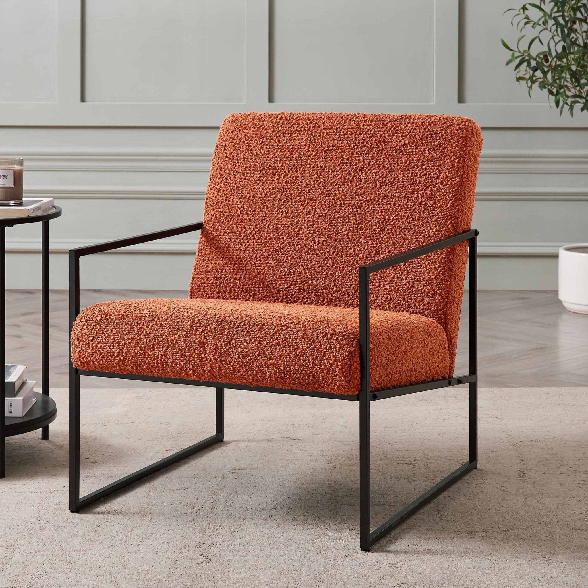 Rae Accent Chair - Boucle Rust – DUSK