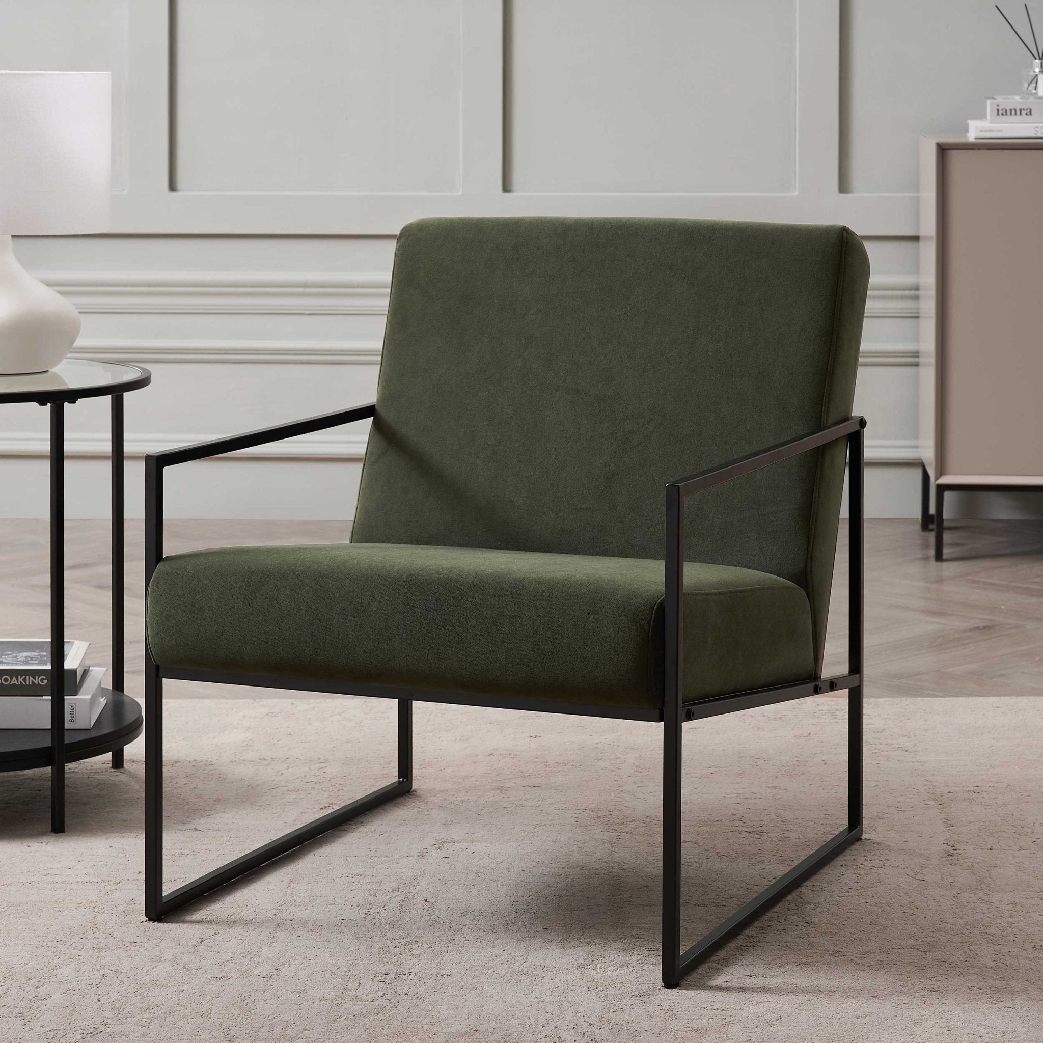 Rae Accent Chair - Dark Olive – DUSK