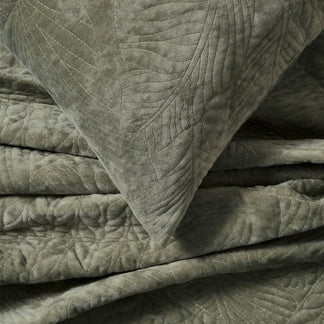 Rome Velvet Greek Matelasse Cushion Cover - Basil – DUSK
