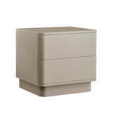 Romilly High Gloss 2 Drawer Bedside Table - Taupe – DUSK