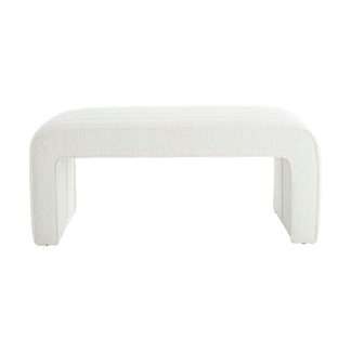 Rosewood Panelled Bench - Boucle Ivory – DUSK