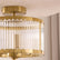 Rosie Glass Scallop Flush Ceiling Light - Gold – DUSK
