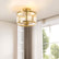 Rosie Glass Scallop Flush Ceiling Light - Gold – DUSK