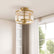 Rosie Glass Scallop Flush Ceiling Light - Gold – DUSK