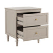 Ruby 2 Drawer Bedside Table - Taupe – DUSK