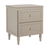 Ruby 2 Drawer Bedside Table - Taupe – DUSK