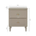 Ruby 2 Drawer Bedside Table - Taupe – DUSK