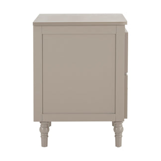 Ruby 2 Drawer Bedside Table - Taupe – DUSK