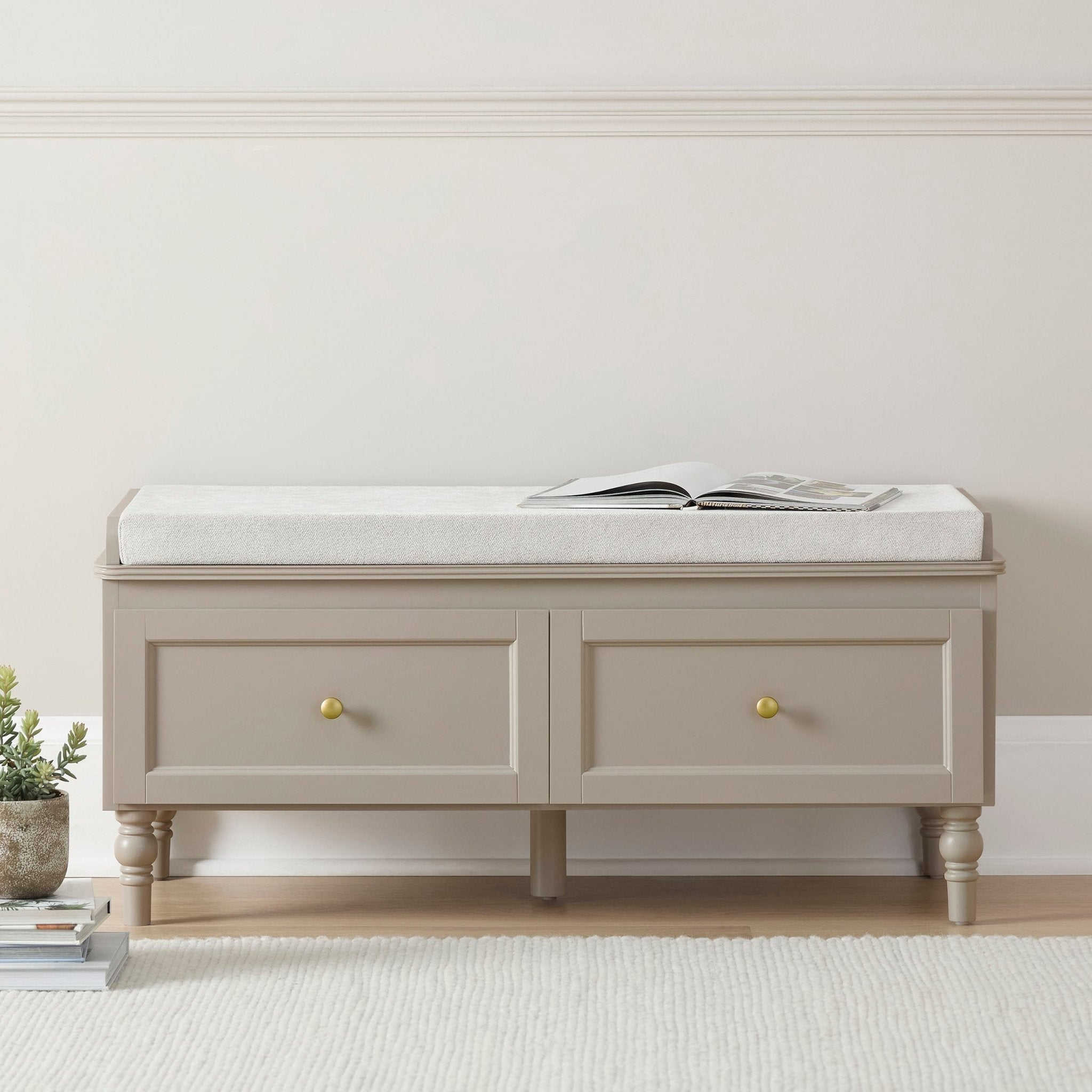 Ruby Storage Cupboard with Seat - Taupe – DUSK