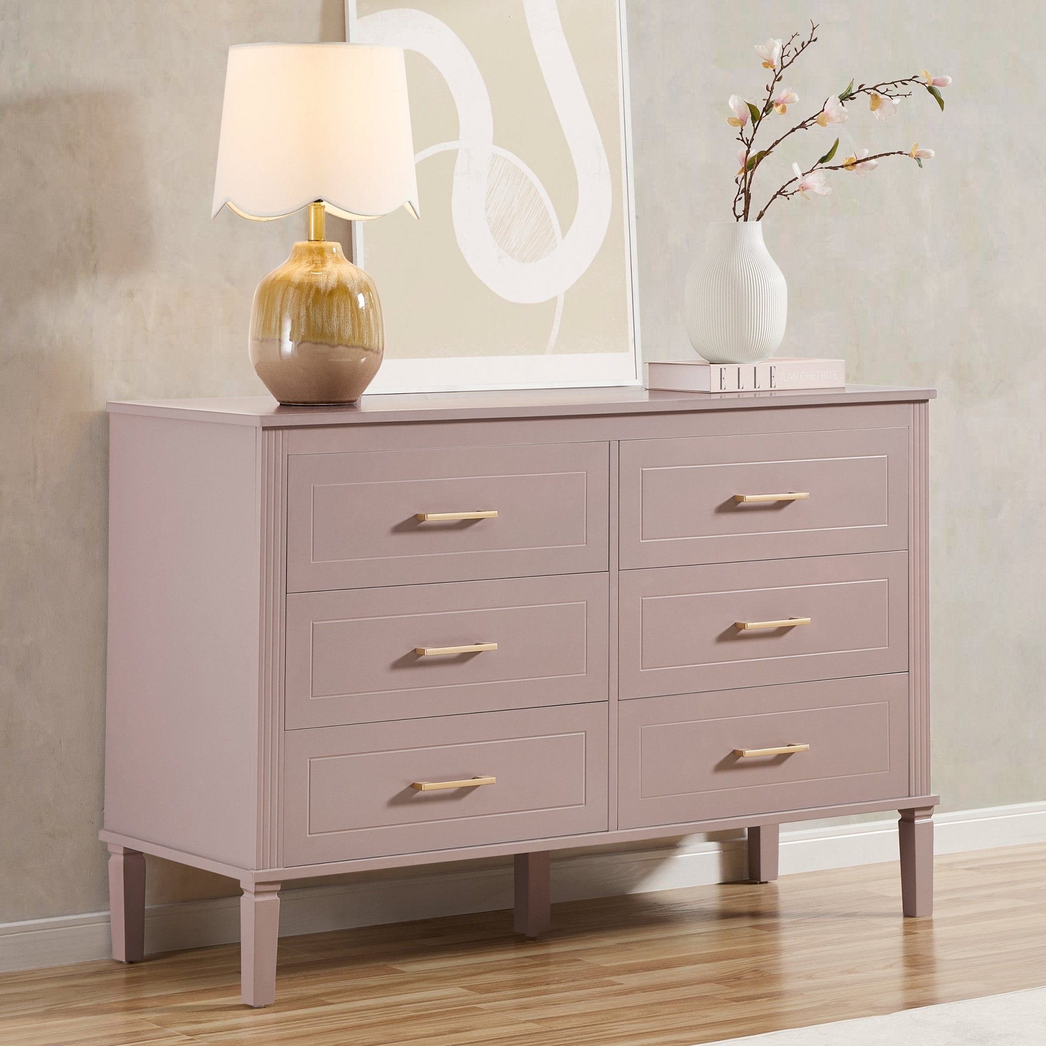 Sienna 6 Drawer Chest - Dusty Mauve – DUSK