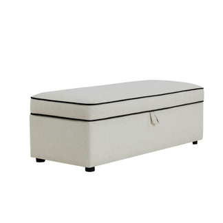 Soho Rectangle Ottoman Storage - Cream Linen/Black – DUSK