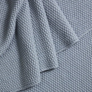 St Ives Knit Sofa Throw - Dusty Blue – DUSK