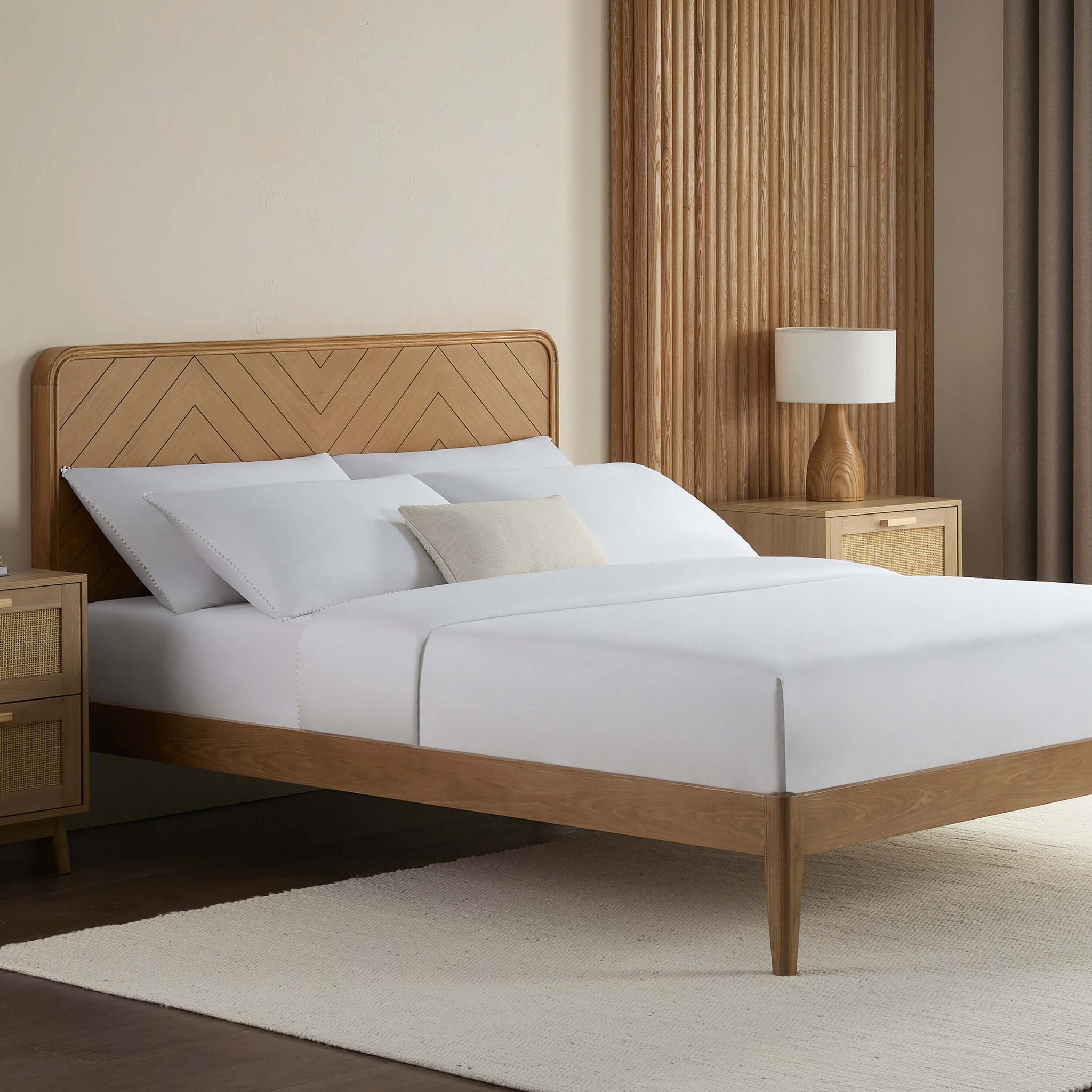Stockholm Chevron Bed Frame - Natural – DUSK