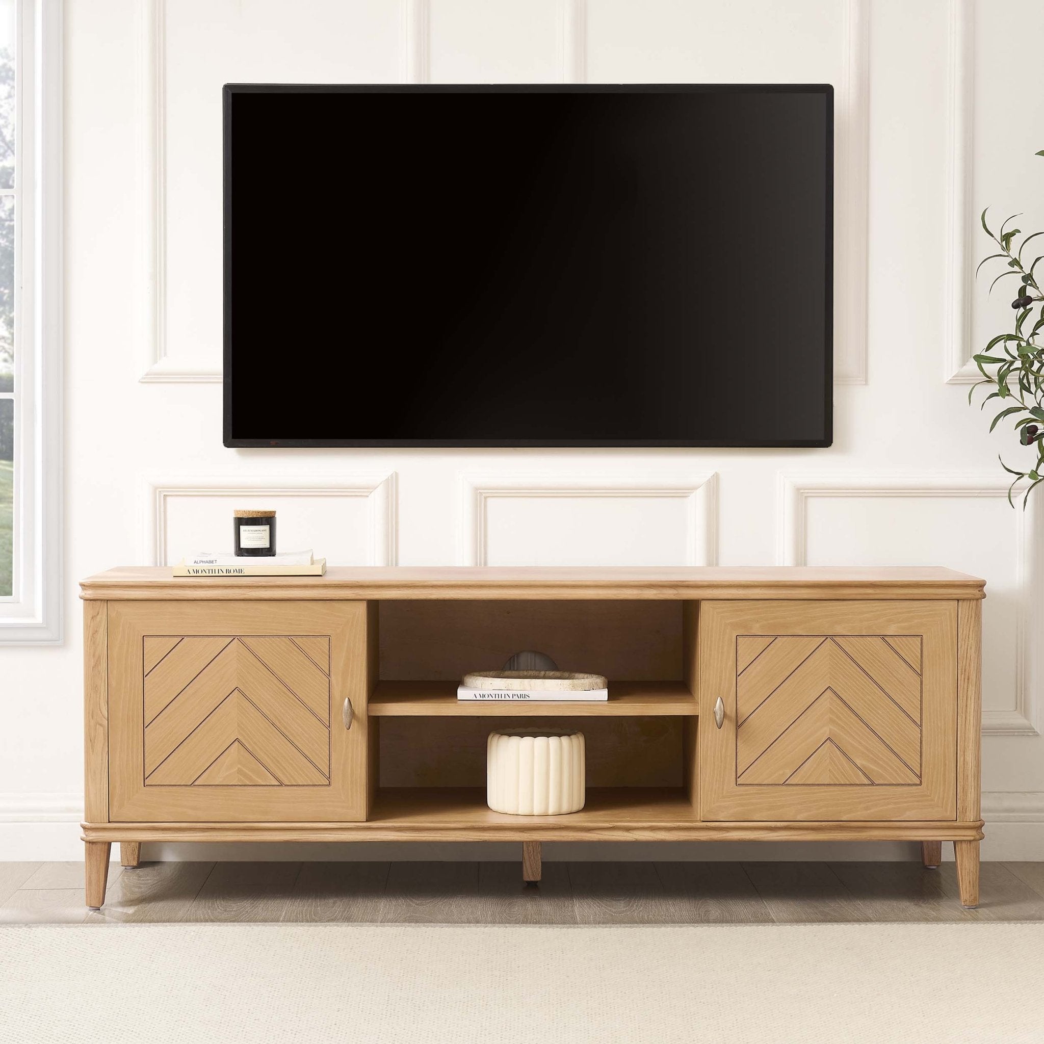 Stockholm Oak TV Unit - Light Wood – DUSK